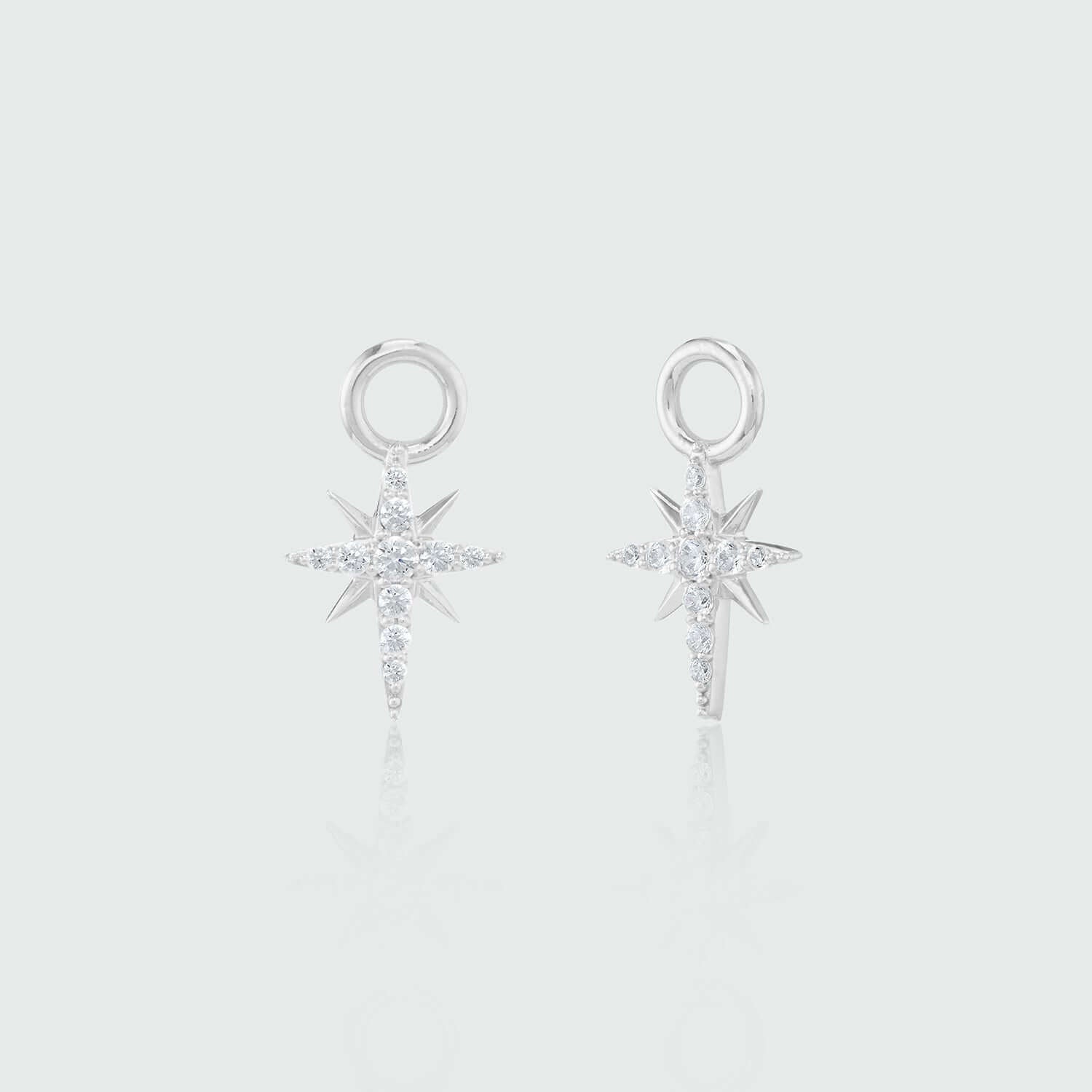 Gold and Cubic Zirconia Star Drops | Sterling Silver | Auree Jewellery