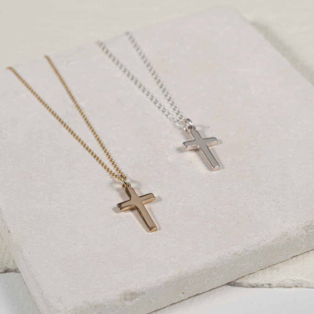 Arundel 9ct Gold Cross Pendant Necklace - Auree Jewellery