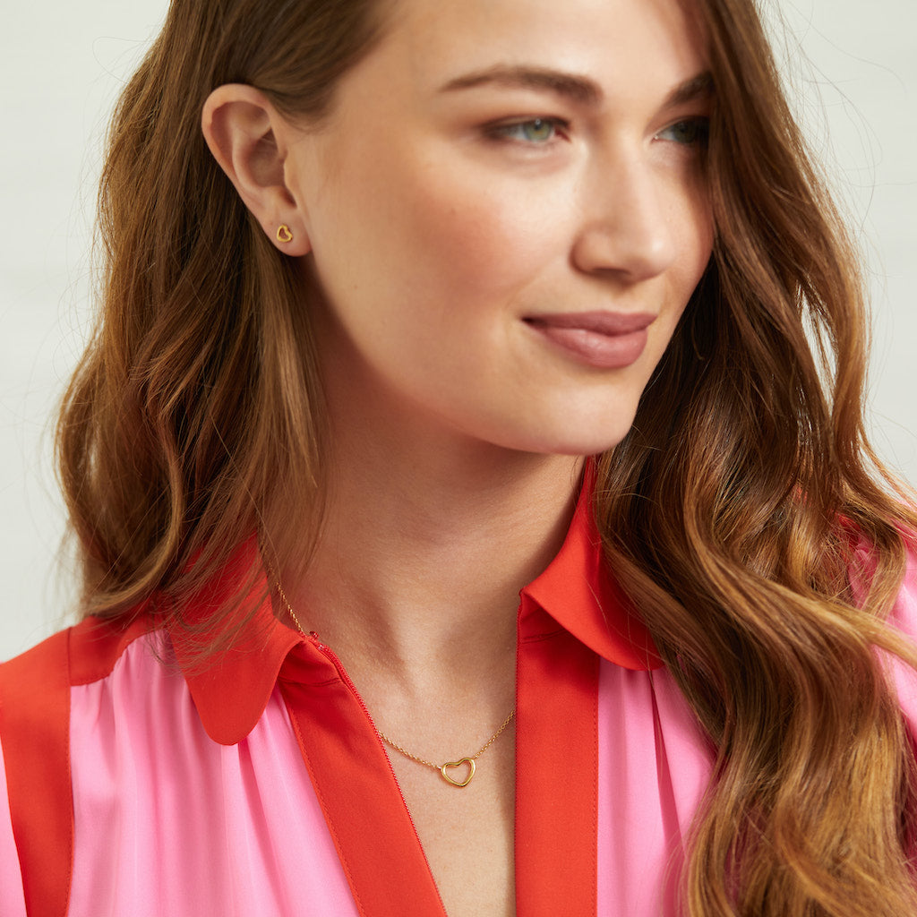 Love Heart Necklace | Gold Plated | Auree Jewellery