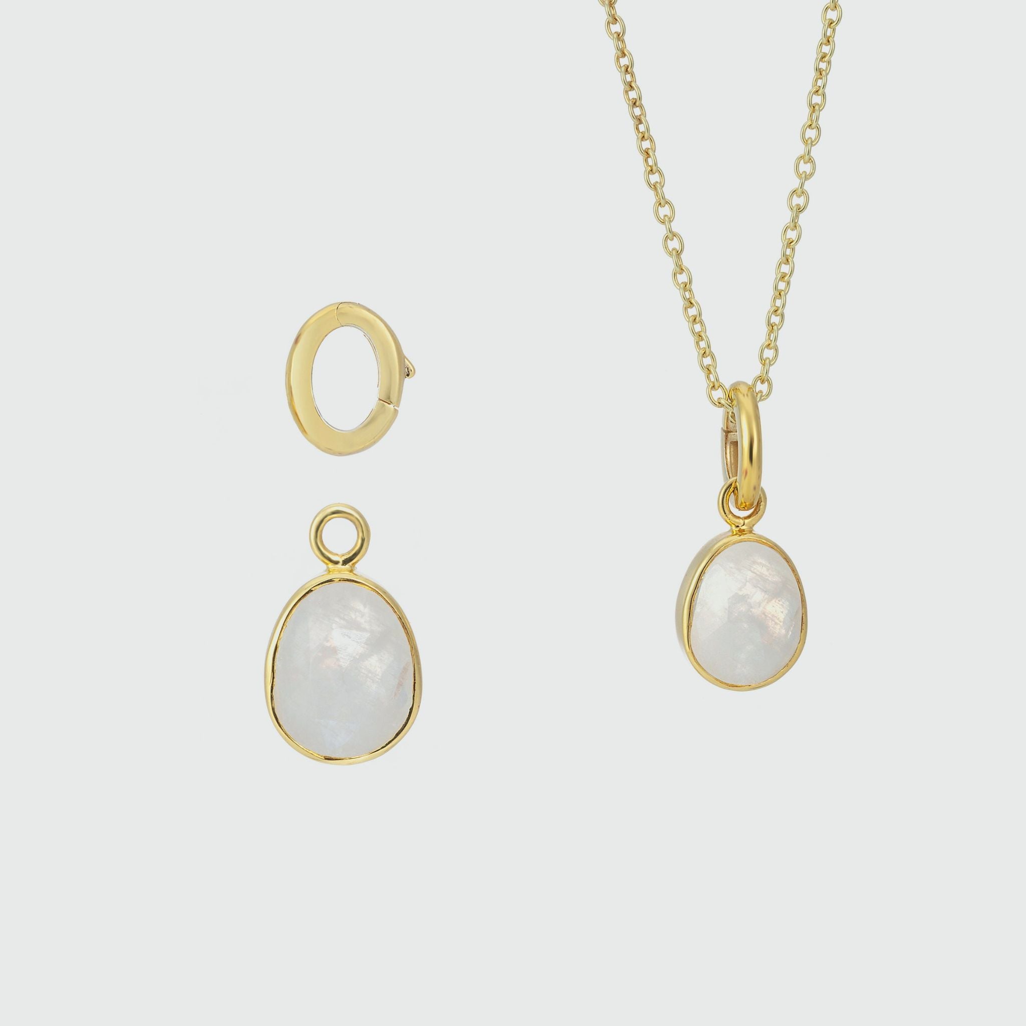 Interchangeable Gemstone Pendant Loop | Gold Vermeil | Auree Jewellery