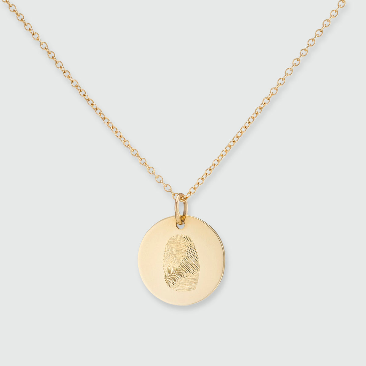 Personalised Fingerprint Necklace | 9ct Gold Pendant | Auree Jewellery