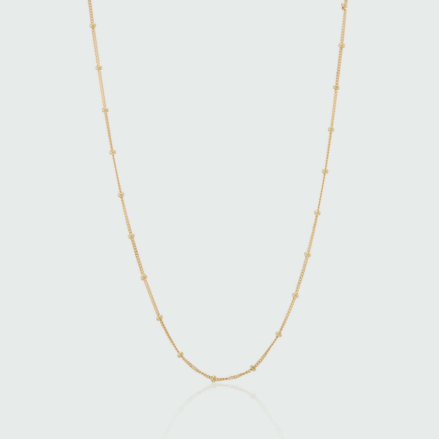 Beaded Curb Chain, 9ct Gold, Choice of Chain Lengths - Auree Jewellery