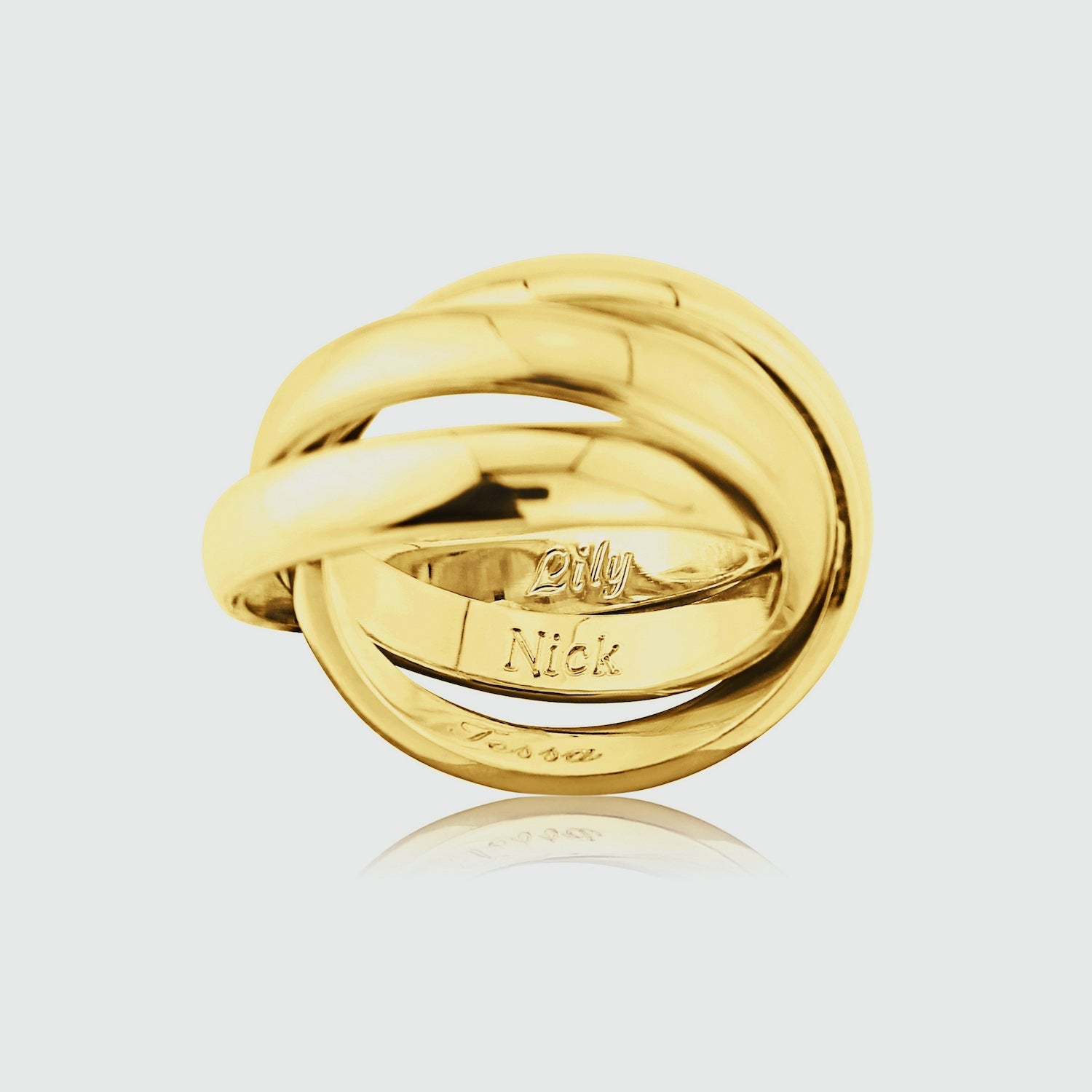 Russian Wedding Ring, 9ct Yellow Gold, 3mm | Auree Jewellery