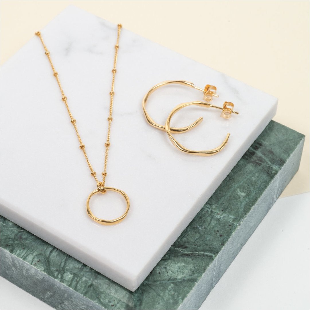 18ct Gold Vermeil Hoop Earrings | Auree Jewellery